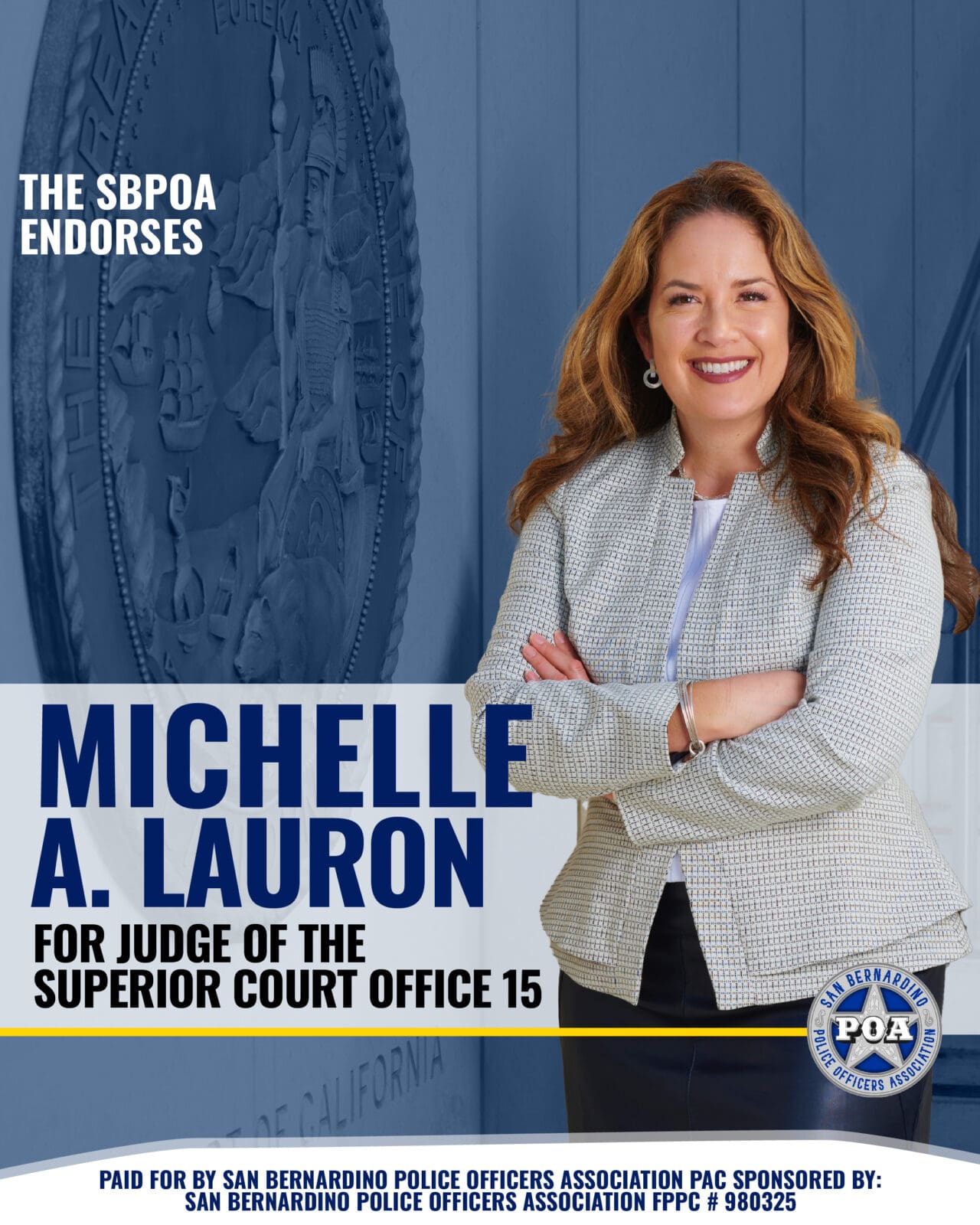 SBPOA Endorses Michelle A. Lauron for Judge of the Superior Court Office 15, Highlighting Her ...
